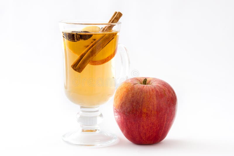 Mulled Cider in Glass Isolated Stock Photo - Image of drink, mulled ...