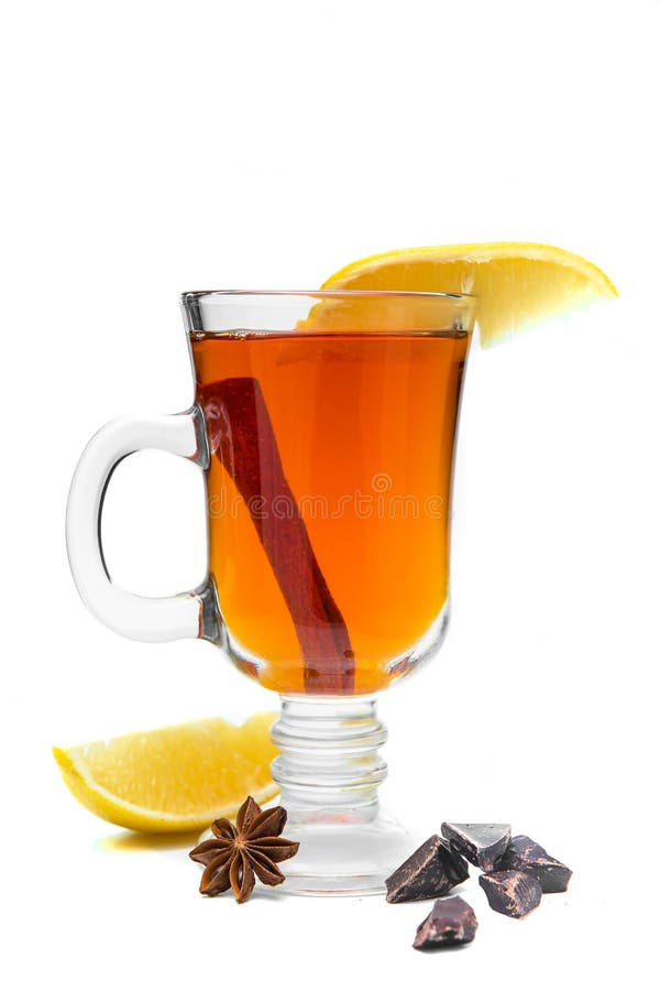 Mulled Wine in the Glass Irish Stock Photo - Image of mulled, lemon ...
