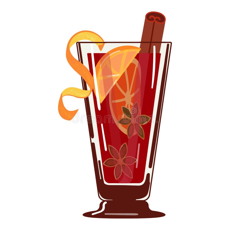 Mulled Wine Icon Cartoon Vector. Hot Drink Stock Vector - Illustration ...
