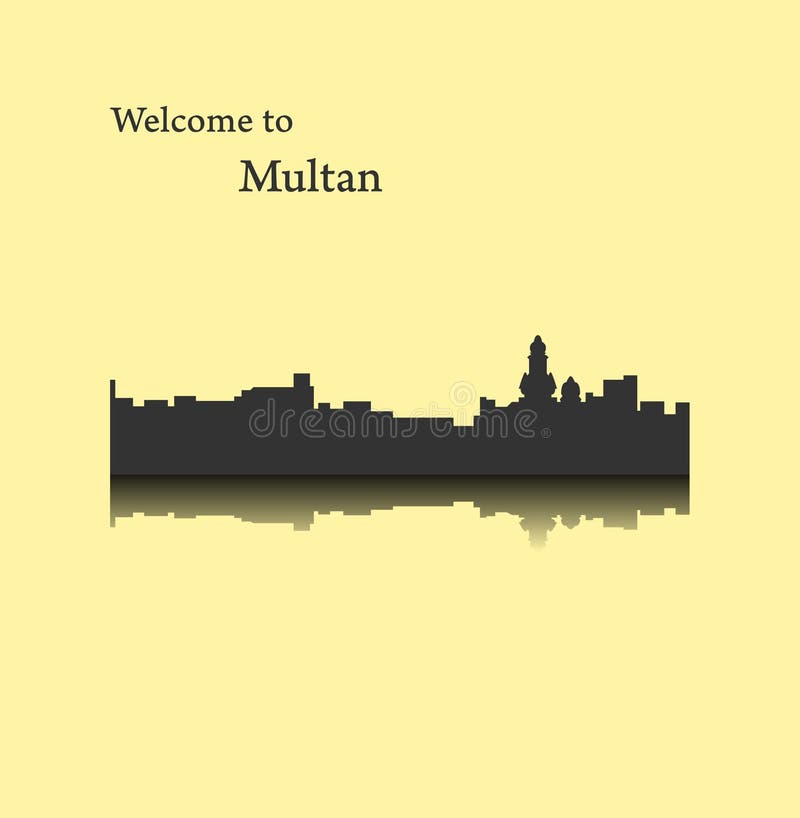 Multan, Pakistan, City Silhouette Stock Vector - Illustration of ...
