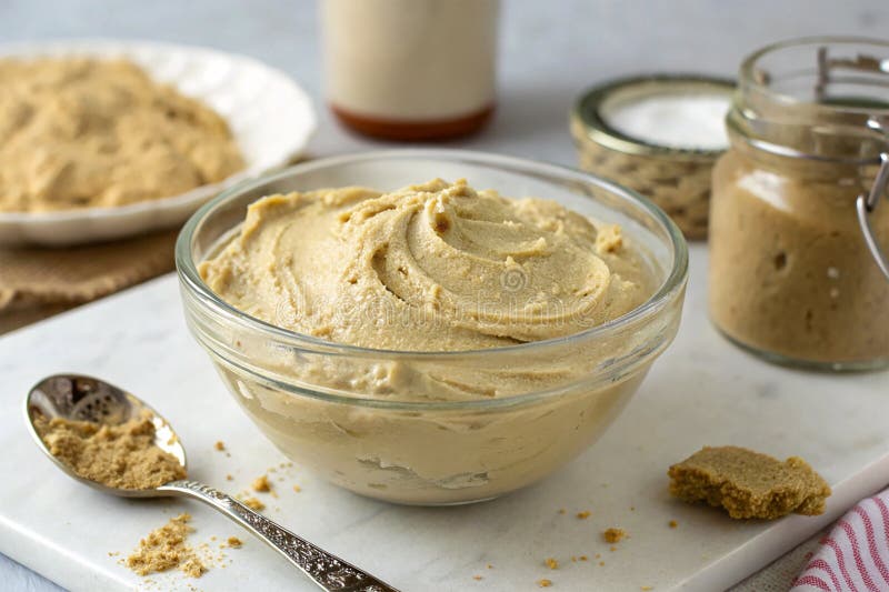 Multani Mitti Paste in a Glass Bowl Stock Illustration - Illustration ...