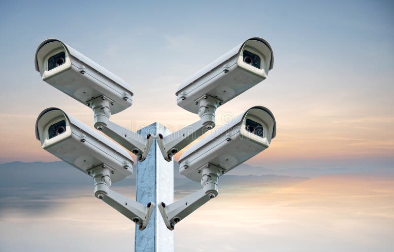 Multi-angle CCTV System Background Blast Cipping Path Stock Image ...