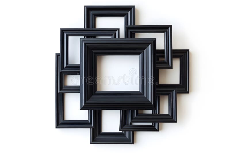 Multi Aperture Frame on White Background for Creative Displays Stock ...