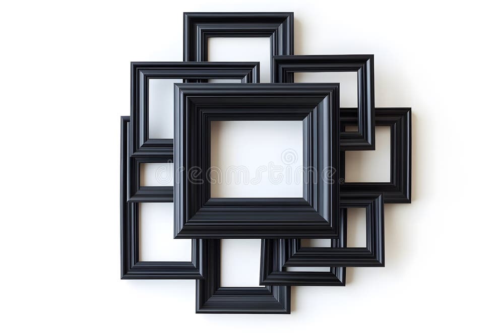 Multi Aperture Frame on White Background for Creative Displays Stock ...