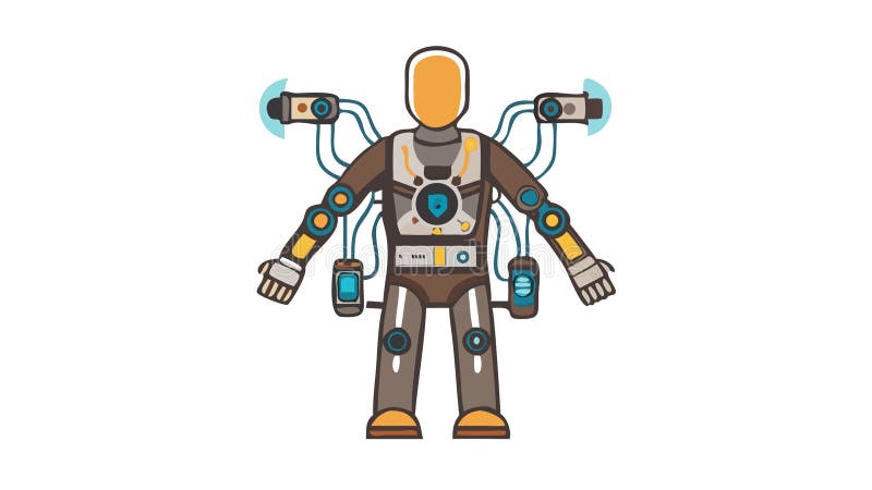 Multi-Arm Robot Humanoid, Advanced Dexterity AI, Vector Design ...