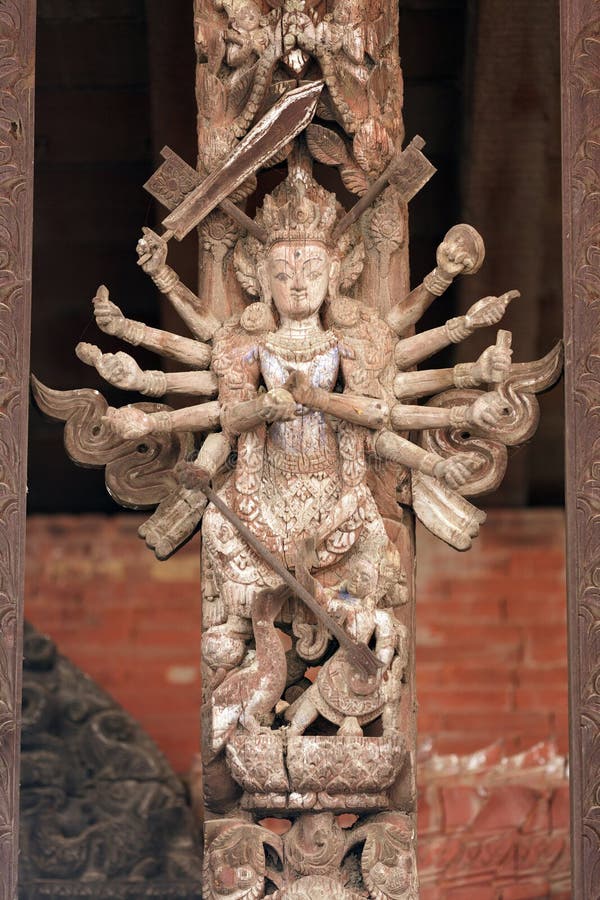 Multi armed Goddess stock photo. Image of arms, wood - 17370520