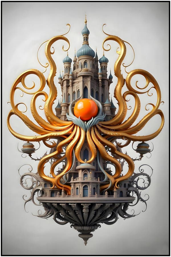 Multi-armed Octopus, Unique Design Stock Illustration - Illustration of ...