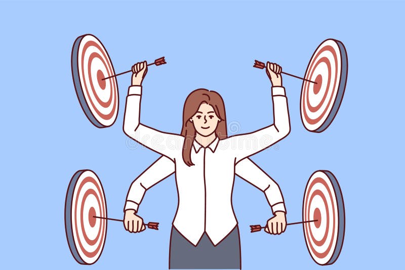 Professional Multi Armed Woman Manager Strikes Stock Illustrations – 2 ...
