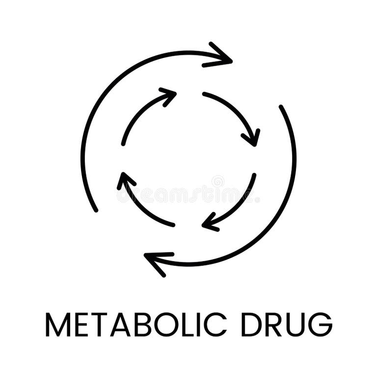 A Multi Arrow Cycle Icon in Vector, Symbolizing Dynamic Metabolic ...