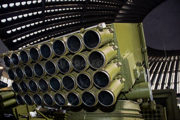 Multi-barrel Rocket Launcher (MRL) or Multiple Launch Rocket System ...