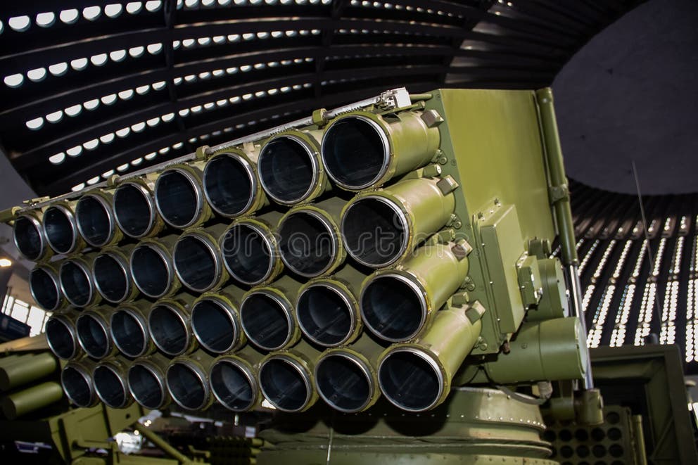 Multi-barrel Rocket Launcher (MRL) or Multiple Launch Rocket System ...