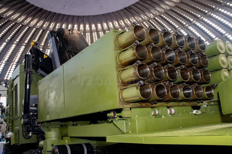 Multi-barrel Rocket Launcher (MRL) or Multiple Launch Rocket System ...