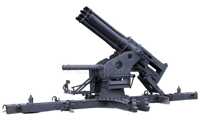 Multi-barreled Anti-aircraft Gun Stock Image - Image of heavy, forces ...