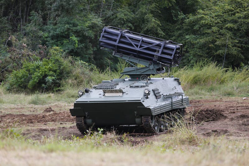 Multi-Barreled Rocket Car stock photo. Image of multibarreled - 101333202