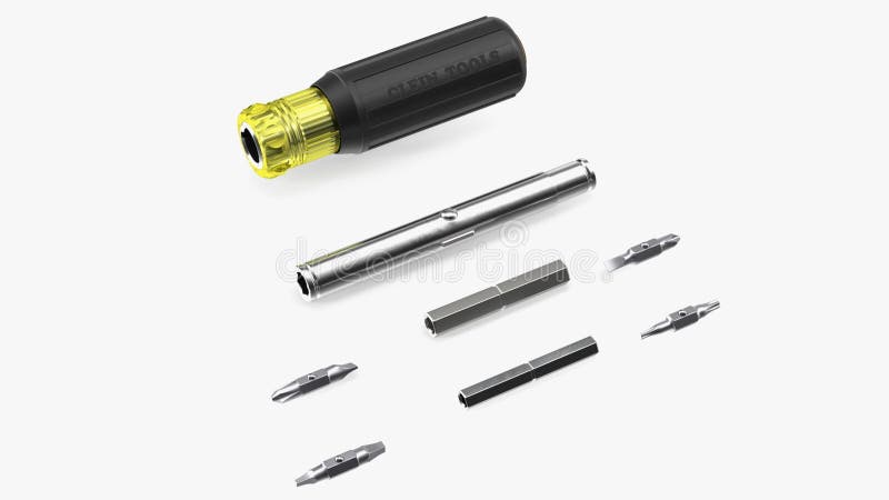 Multi-Bit Screwdriver with Interchangeable Tips Set Stock Photo - Image ...