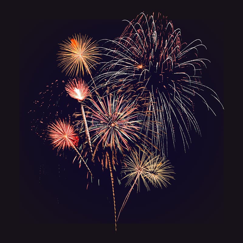 Multi-burst Fireworks 74-87 Stock Image - Image of fire, explode: 327844461