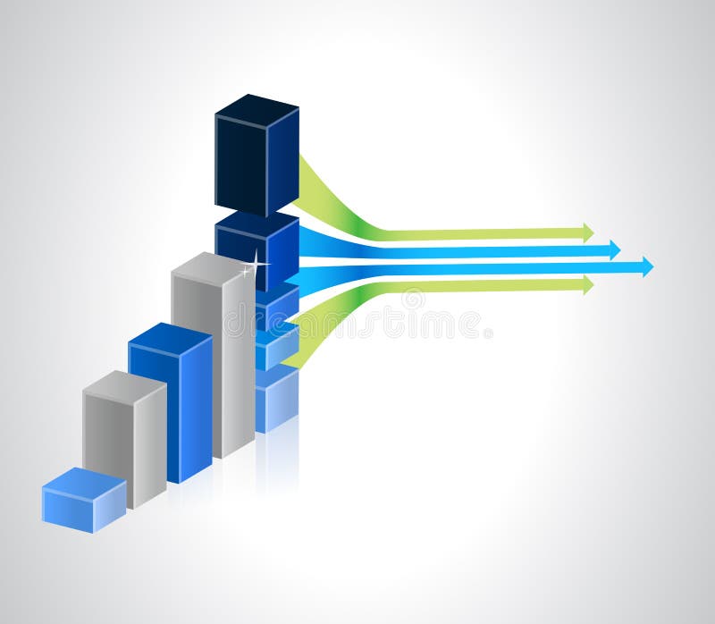 Multi Business Graph Illustration Design Stock Illustration ...