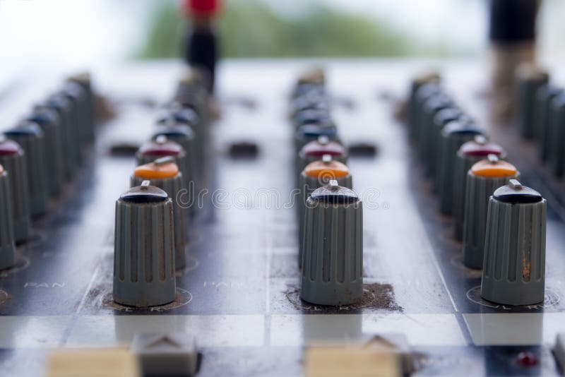 Multi-button Rotary Switch on the Old Amplifier Stock Image - Image of ...