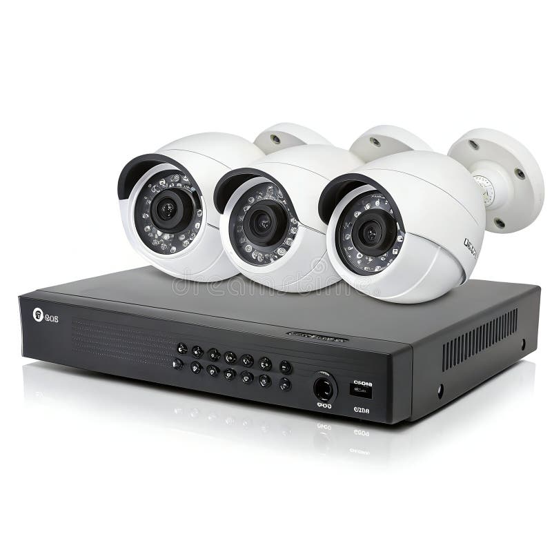 Multi-camera Security System Surveillance Stock Illustration ...
