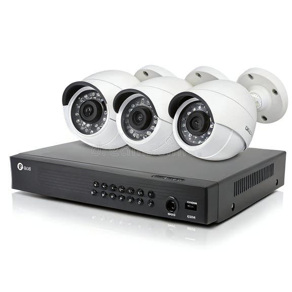 Multi-camera Security System Surveillance Stock Illustration ...