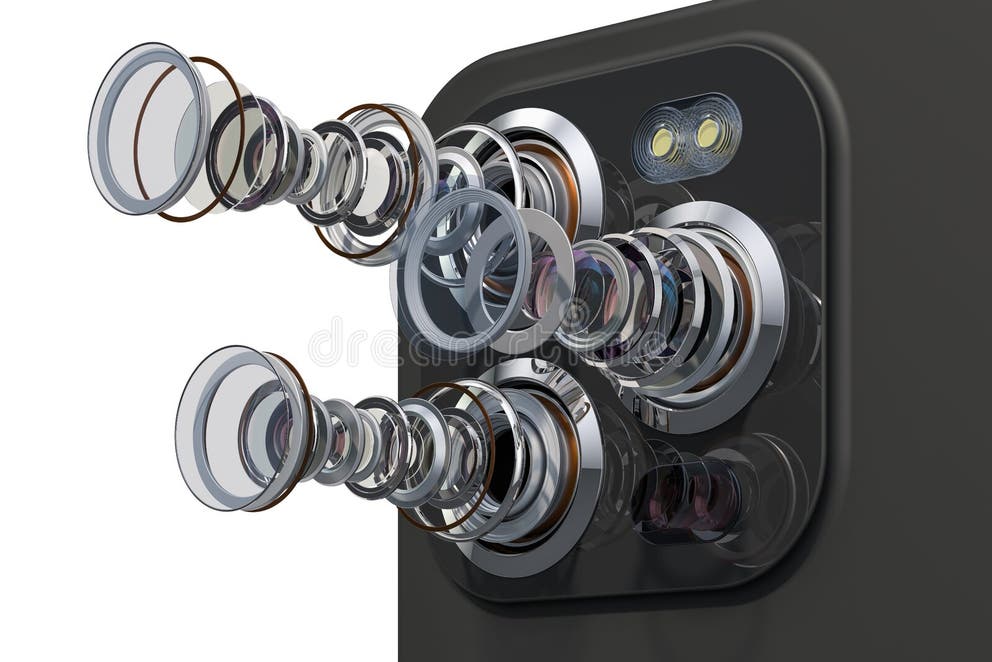 Multi-camera Smartphone. Disassembled Smartphone Cameras, Modern Lens ...