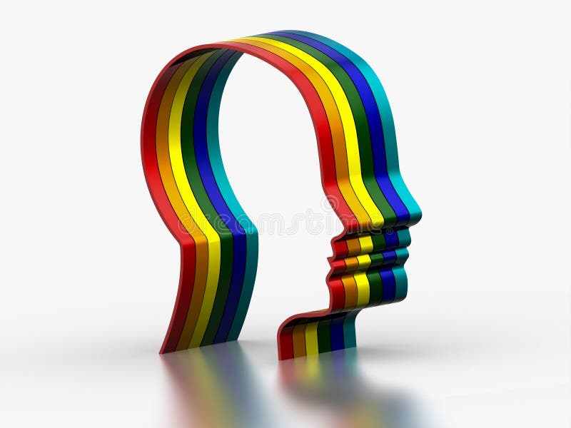 Multi Caras Da Cor Com Diversidade Na Cultura Ilustração Stock ...