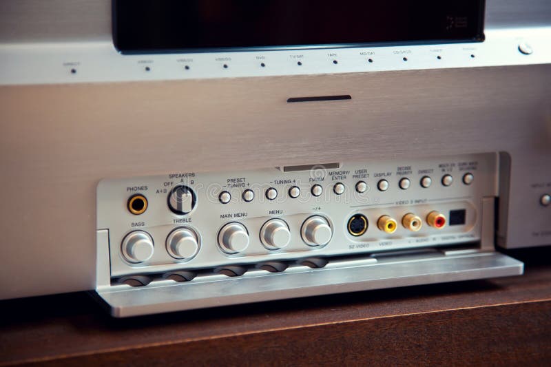 Multi Channel Audio Video Stereo Receiver with Open Control Compartment ...