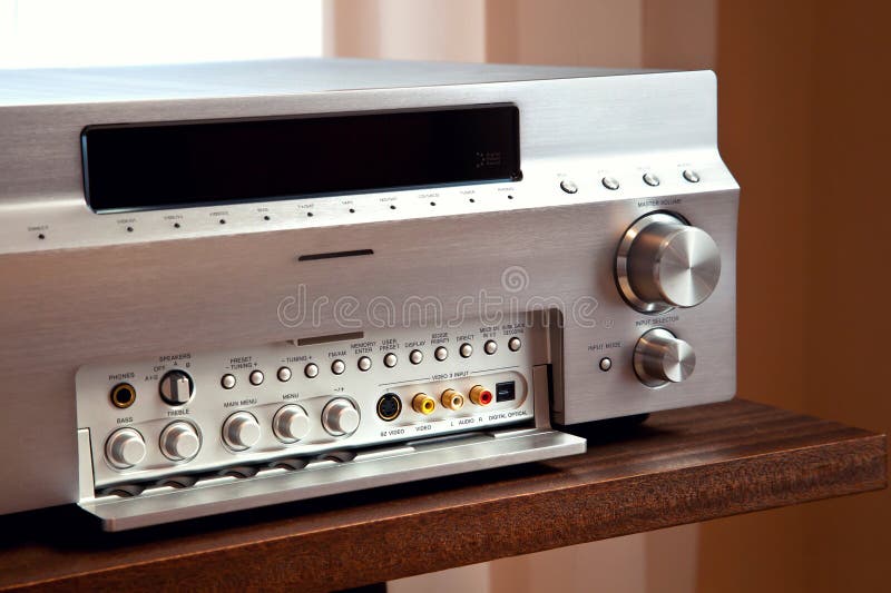 Multi Channel Audio Video Stereo Receiver with Open Control Compartment ...