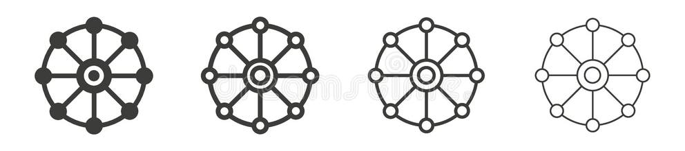 Multi Channel Icon Vector Set on White Background Stock Vector ...