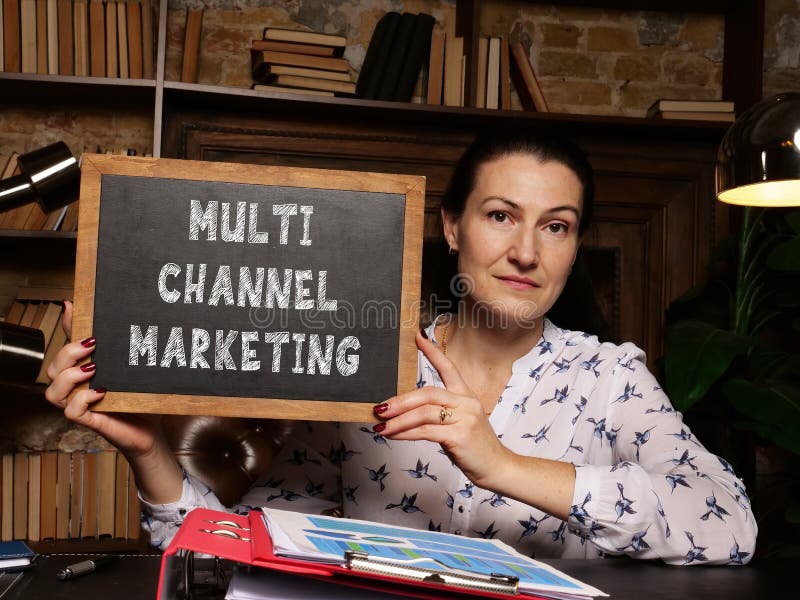 MULTI CHANNEL MARKETING Sign on the Black Board Stock Photo - Image of ...