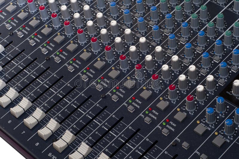 Multi Channel Mixer stock image. Image of club, fader - 19893905