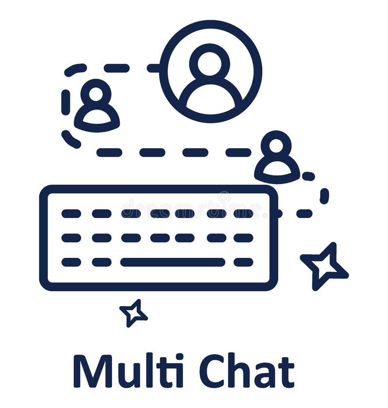 Multi Chat Isolated Vector Icon that Can Easily Modified or Edit. Stock ...