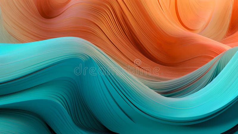 Multi Color Abstract Silk Waves Background Generative Art Stock ...