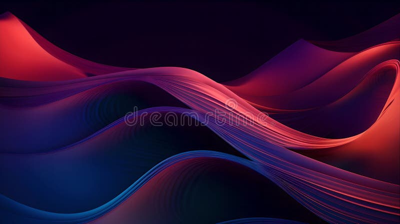 Multi Color Abstract Silk Waves Background Generative Art Stock ...