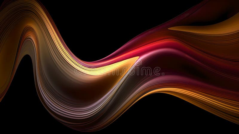 Multi Color Abstract Silk Waves Background Generative Art Stock ...