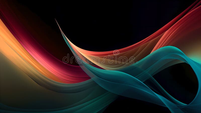 Multi Color Abstract Silk Waves Background Generative Art Stock ...