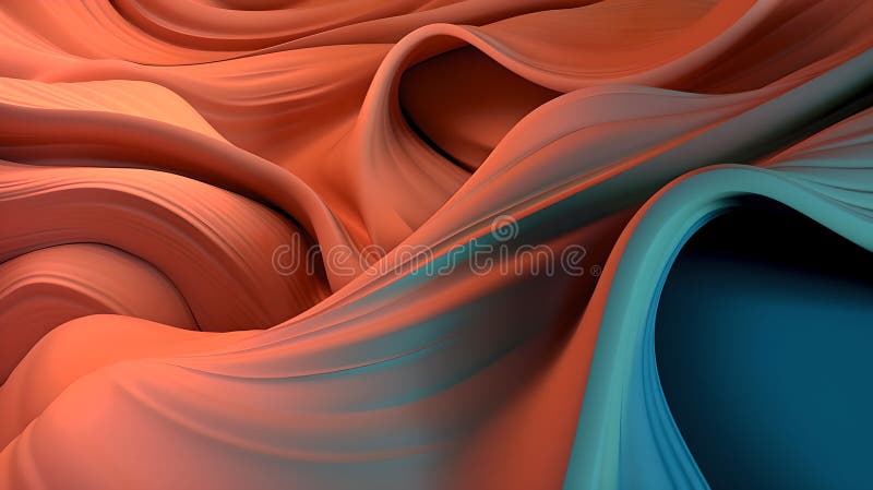Multi Color Abstract Silk Waves Background Generative Art Stock ...