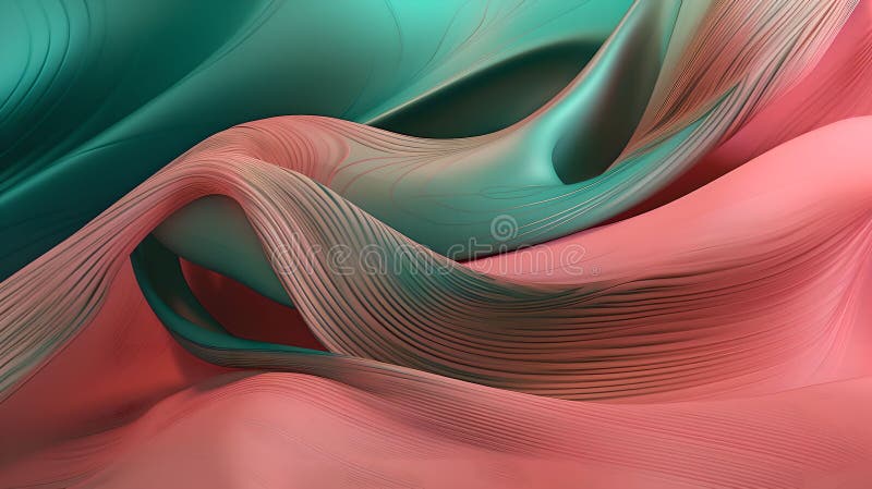 Multi Color Abstract Silk Waves Background Generative Art Stock ...