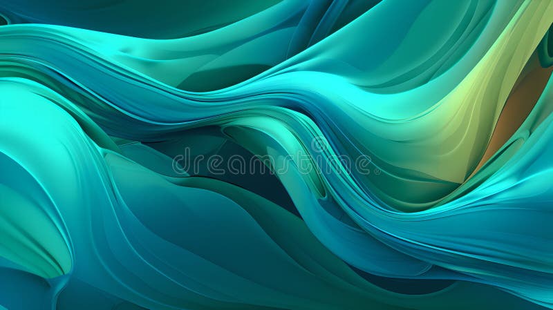 Multi Color Abstract Silk Waves Background Generative Art Stock ...