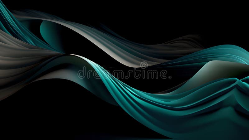 Multi Color Abstract Silk Waves Background Generative Art Stock ...