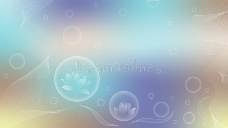 Multi Color Background Image with Lotus in Bubble Stock Illustration ...