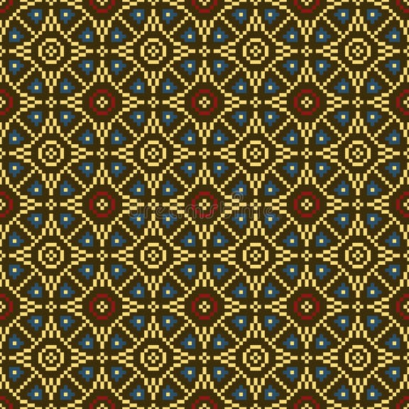 Multi Color Batik Tenun Pattern Stock Vector - Illustration of tribe ...