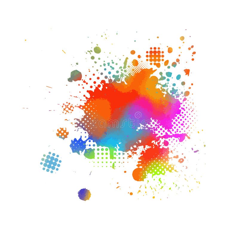 Multi Color Blots Background. Vector Illustration Stock Vector ...