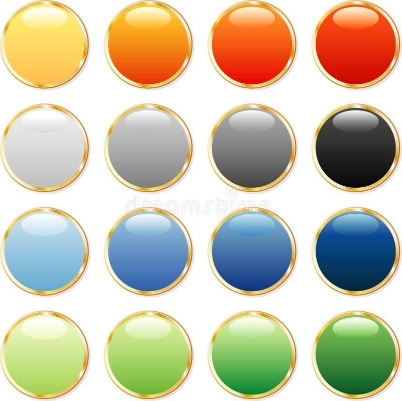 Multi color buttons stock vector. Illustration of empty - 4852891