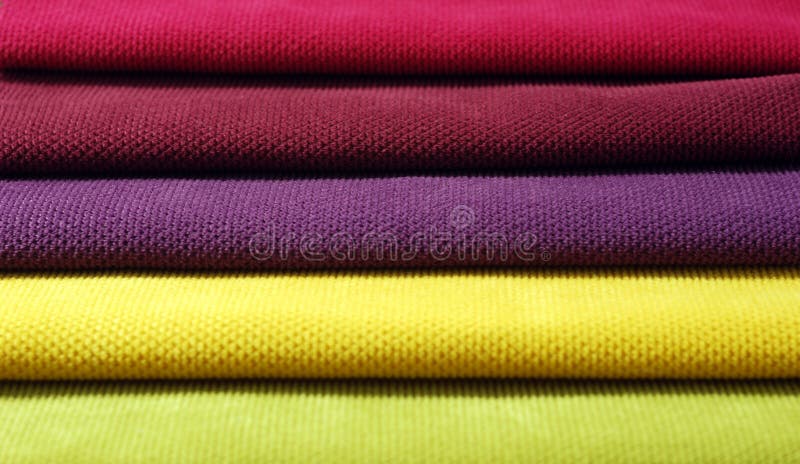 Multi Color Chenille Fabrics. Tissue Samples Stock Photo - Image of ...