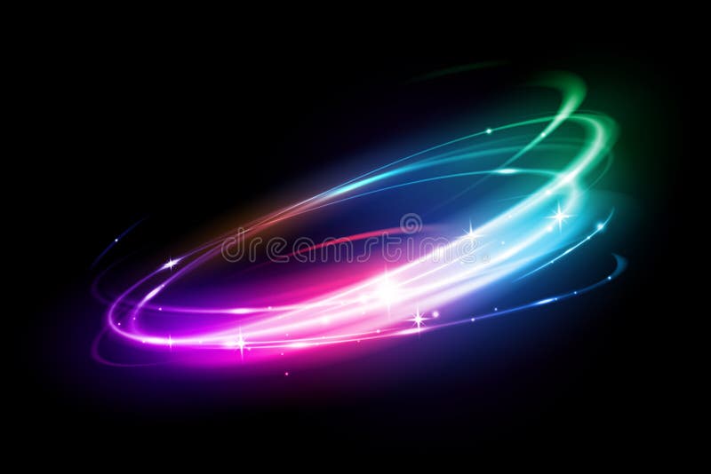 Multi Color Circle Light Effect Stock Vector - Illustration of backdrop ...