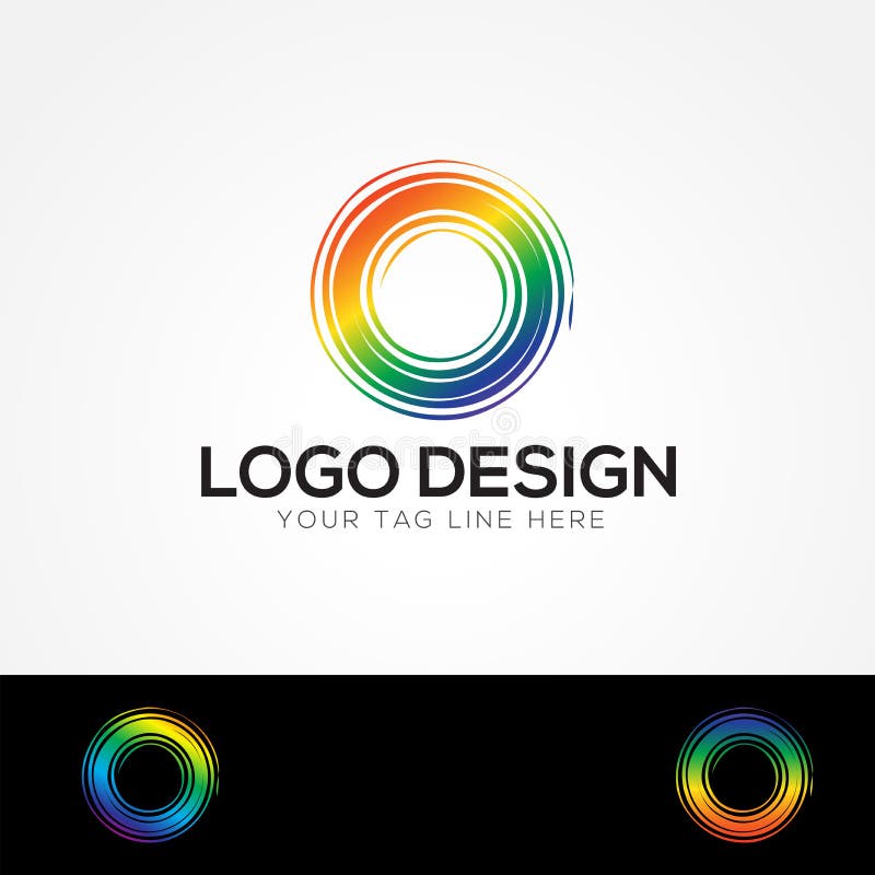 Multi Color Circle O Letter Logo Design Stock Vector - Illustration of ...