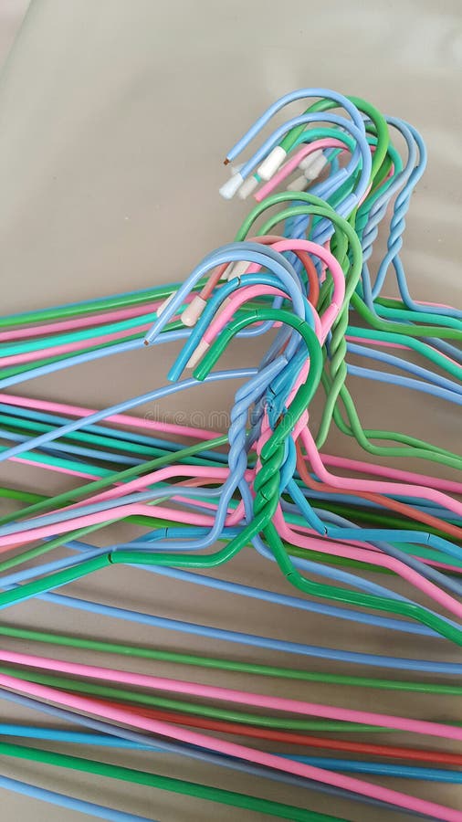 Multi Color Clothes Hanger. Stock Image - Image of clothes, hanging ...