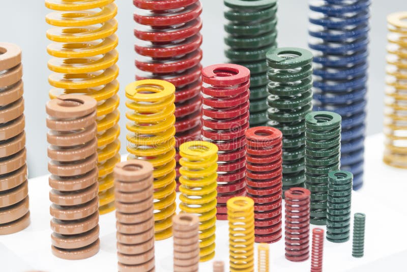 The Multi Color of Coil Spring on the Floor . Stock Photo - Image of ...