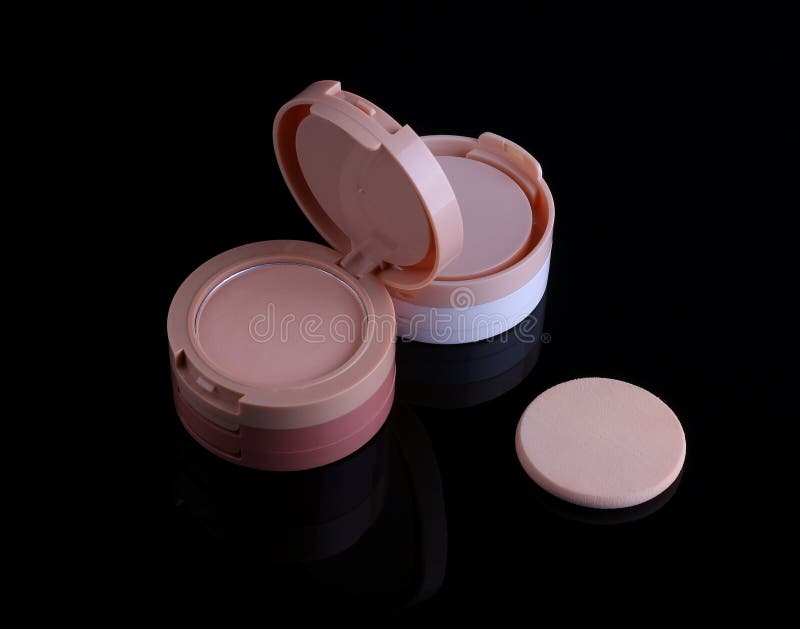 Multi-color Compact Multi-tiered Face Powder with Powder Puff, on a ...